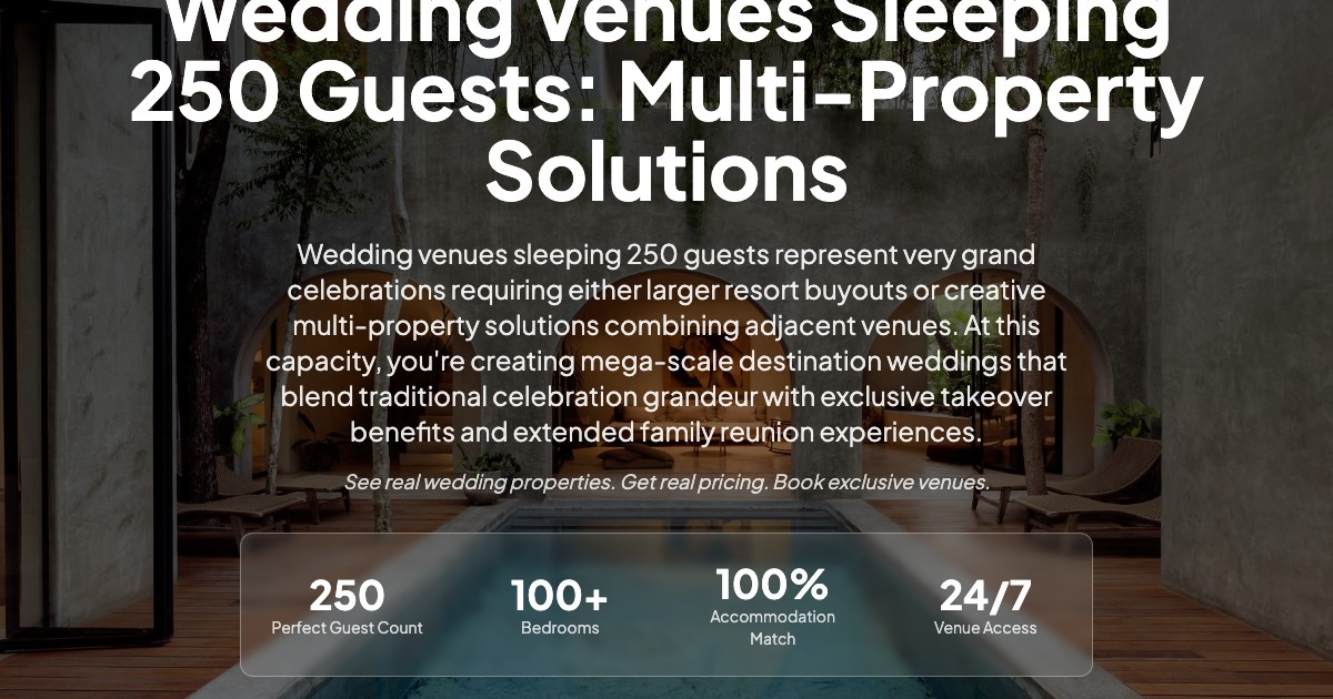 Wedding Venues Sleeping 250+ Guests | Multiple Properties | WedStay